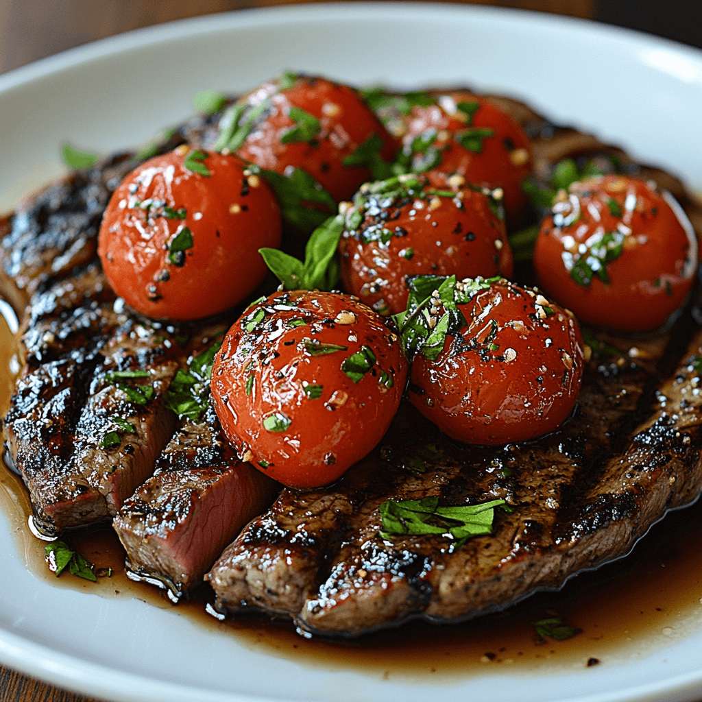 Delicious Balsamic Caprese Grilled Flank Steak Recipe - Cook Ease Now