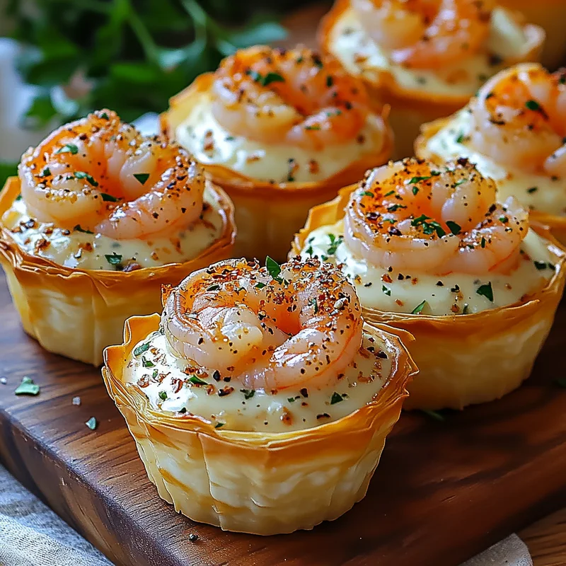 Quick & Cheesy Shrimp Phyllo Cup Bites