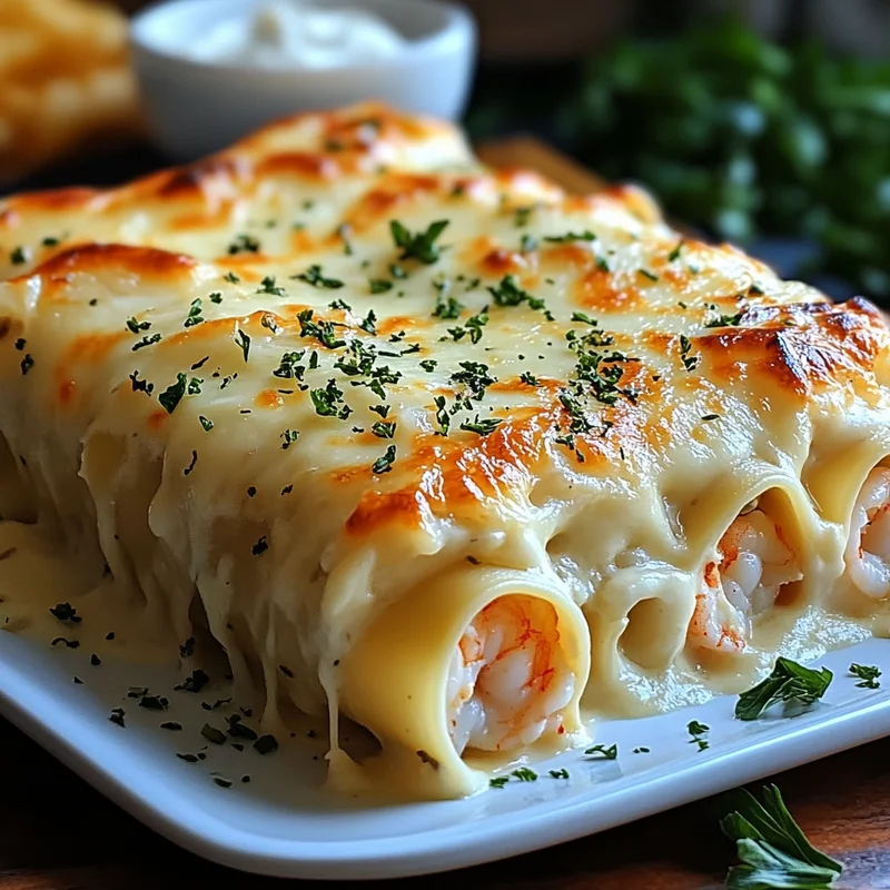 Easy & Creamy Shrimp and Crab Lasagna Roll-Ups Recipe