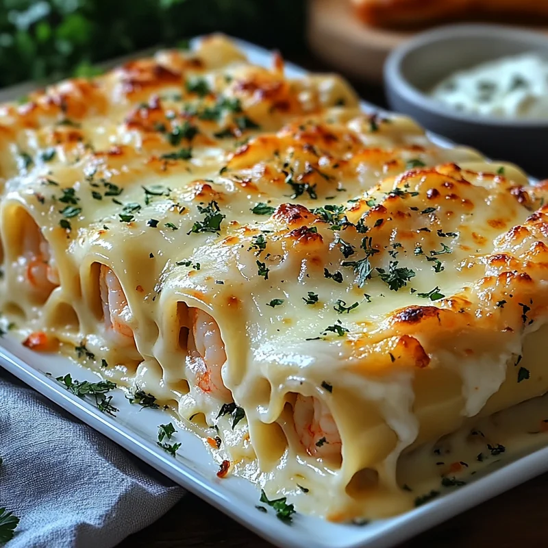 Easy & Creamy Shrimp and Crab Lasagna Roll-Ups Recipe