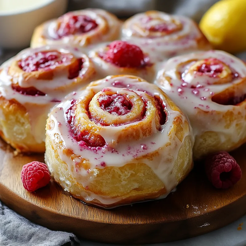 Easy Homemade Raspberry Cinnamon Rolls with Zesty Lemon Glaze