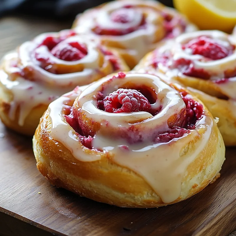 Easy Homemade Raspberry Cinnamon Rolls with Zesty Lemon Glaze