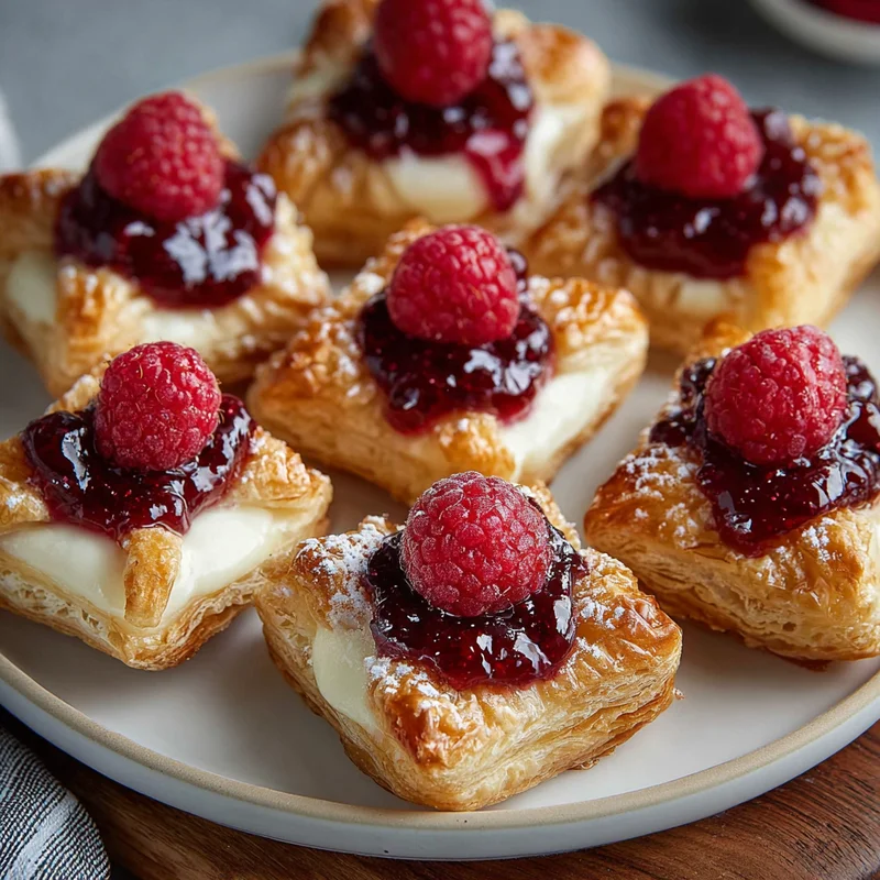 Easy Raspberry Cream Cheese Pastry Bites | Golden Raspberry Bites Recipe